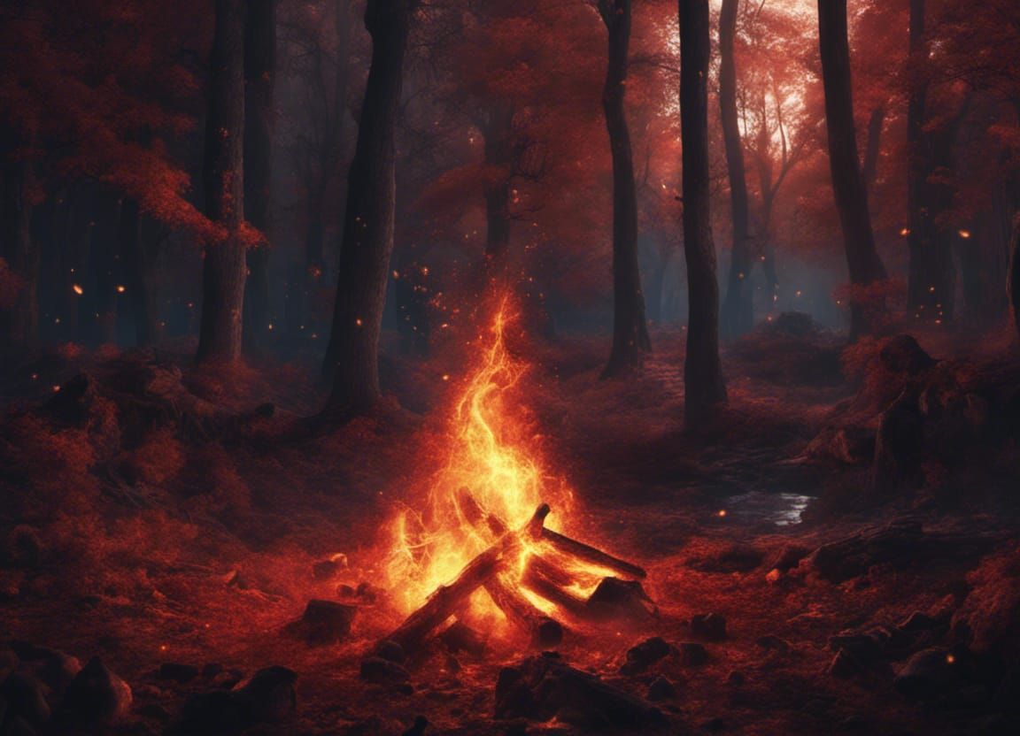 Hellish Wilderness - AI Generated Artwork - NightCafe Creator