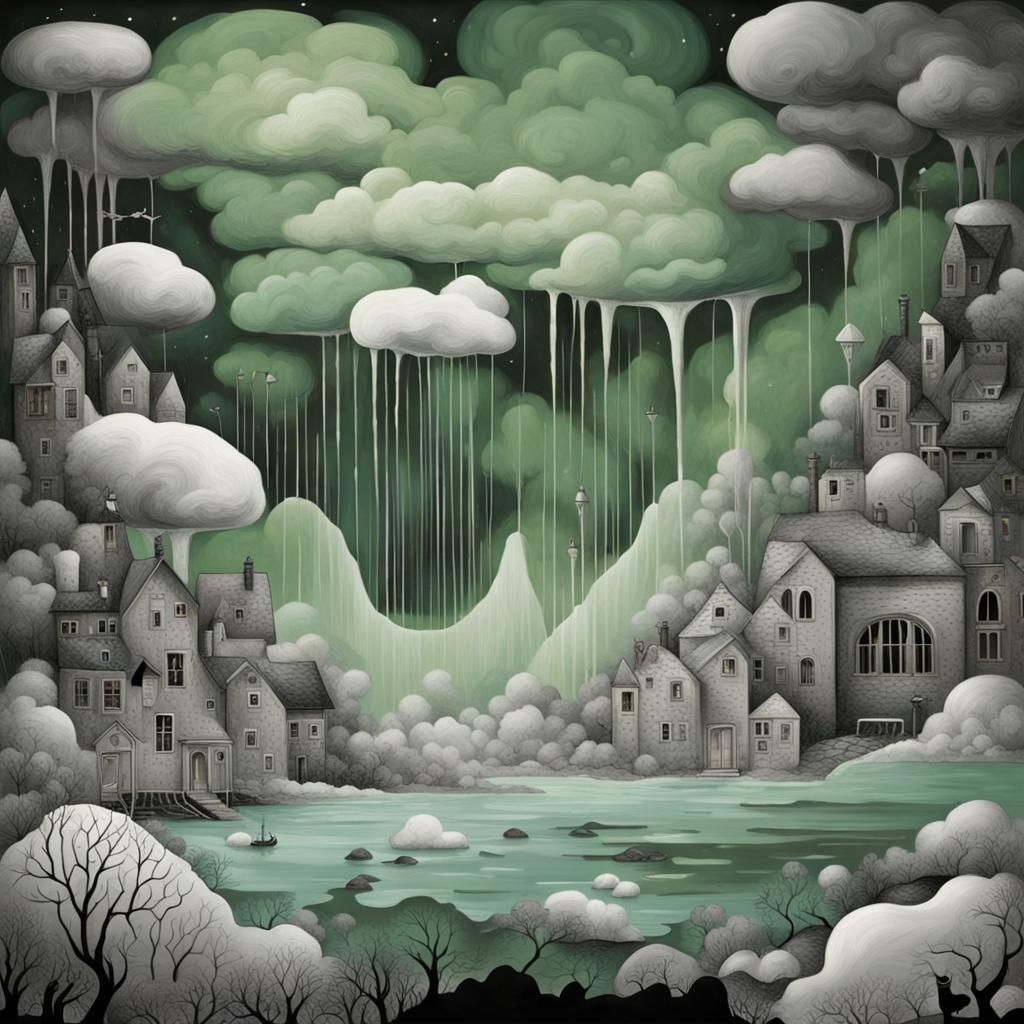 Seafoam and green This_Beautiful_Fantastic, black and grey and white ...