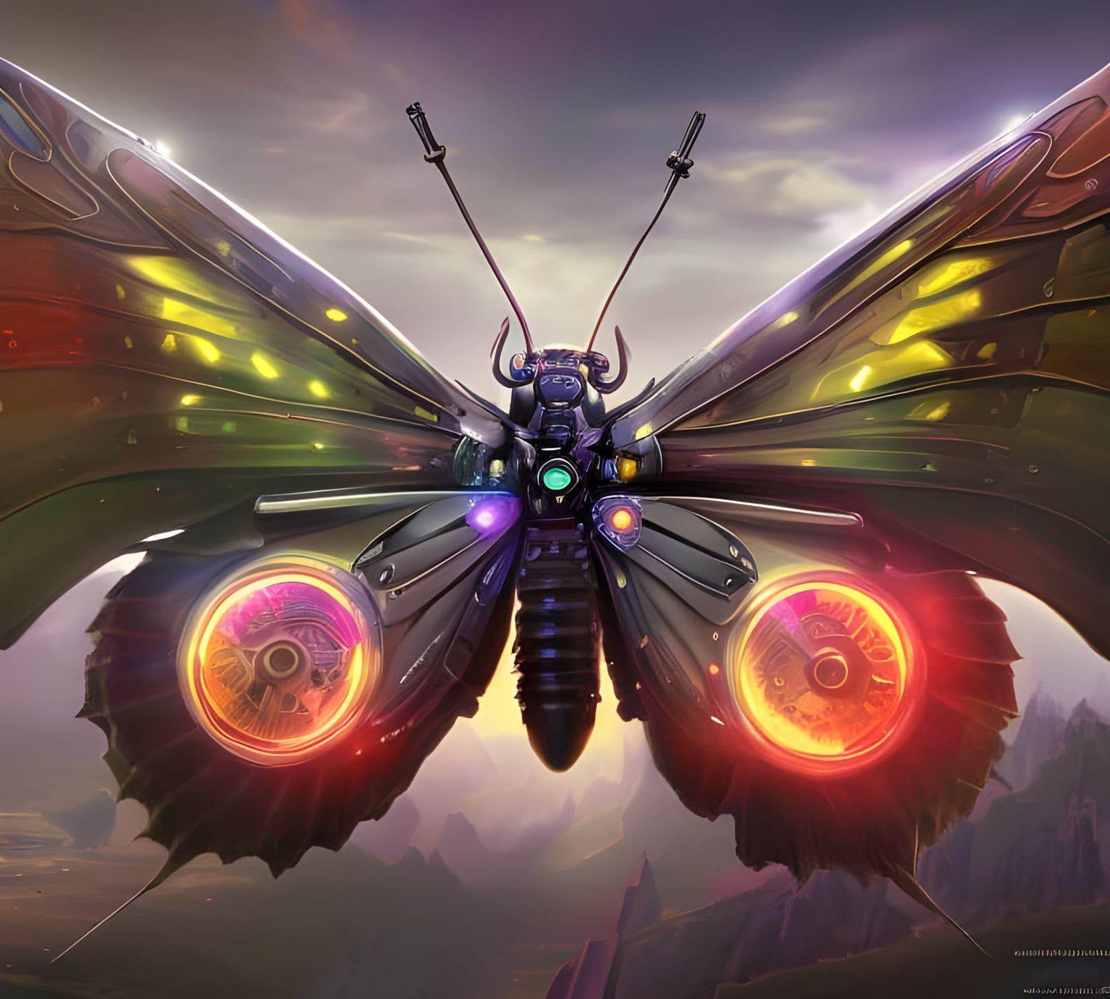 Cyber Butterfly - AI Generated Artwork - NightCafe Creator