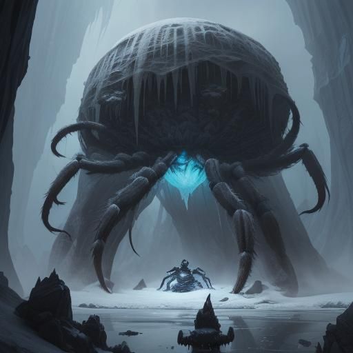 Tarantula Ice Lair - AI Generated Artwork - NightCafe Creator
