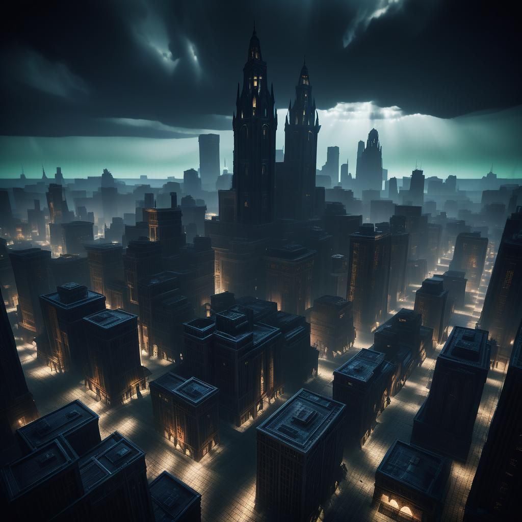 ominous city - AI Generated Artwork - NightCafe Creator