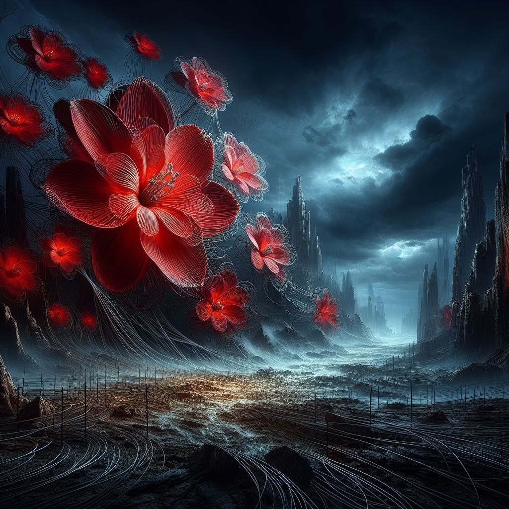 red radar dishes - AI Generated Artwork - NightCafe Creator