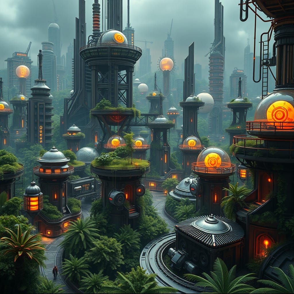 Solarpunk City - Elegant Fusion of Nature and Technology in ...