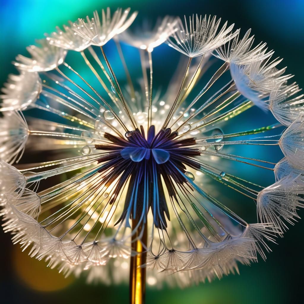 Glass dandelion..animated. - AI Generated Artwork - NightCafe Creator