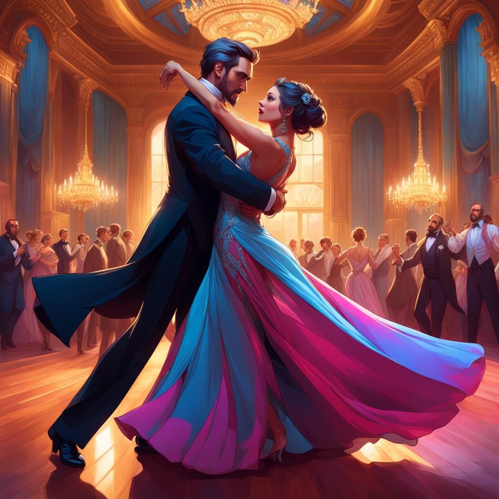 A couple who go out every night enjoying ballroom dancing - AI ...