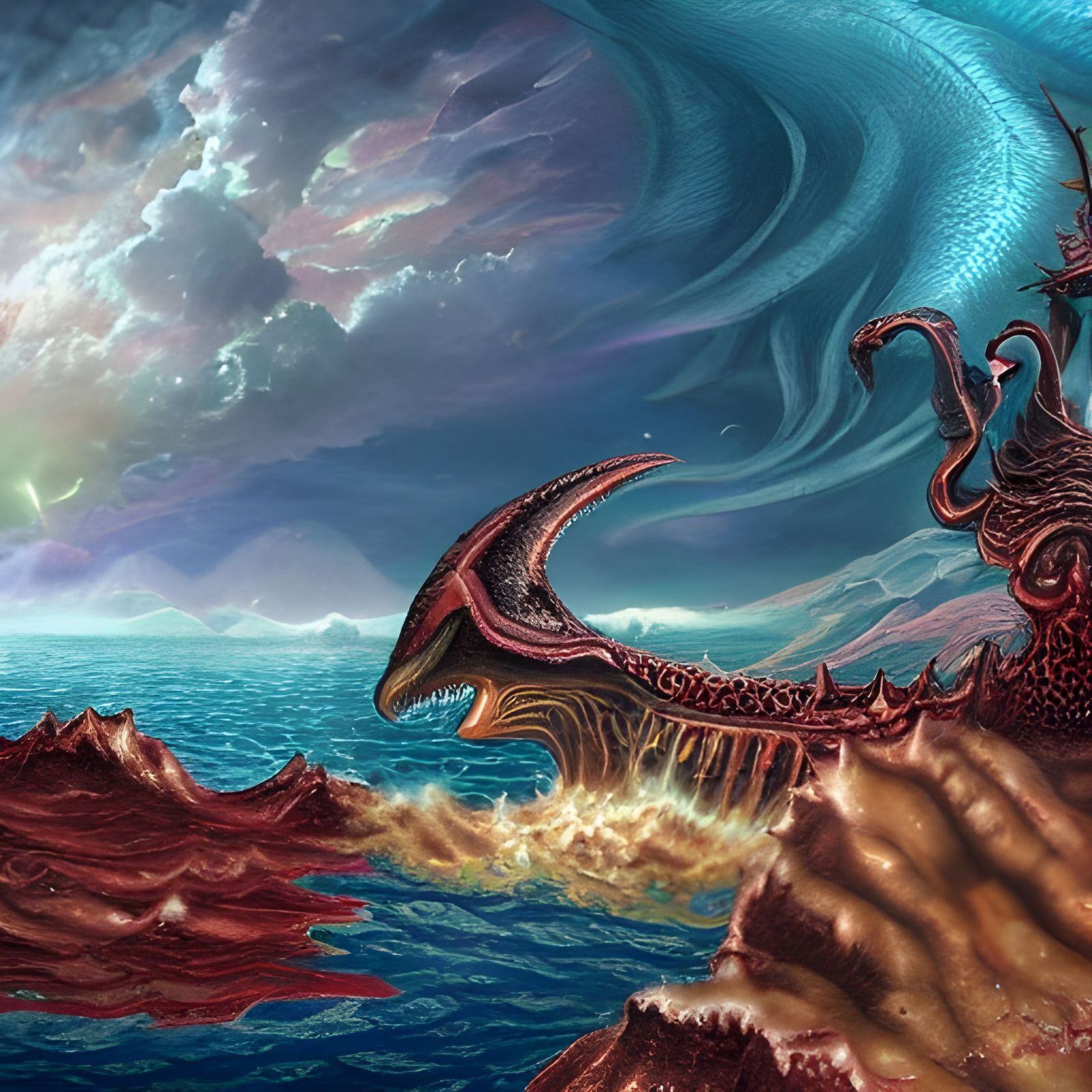 Leviathan emerge in the sea of love - AI Generated Artwork - NightCafe ...