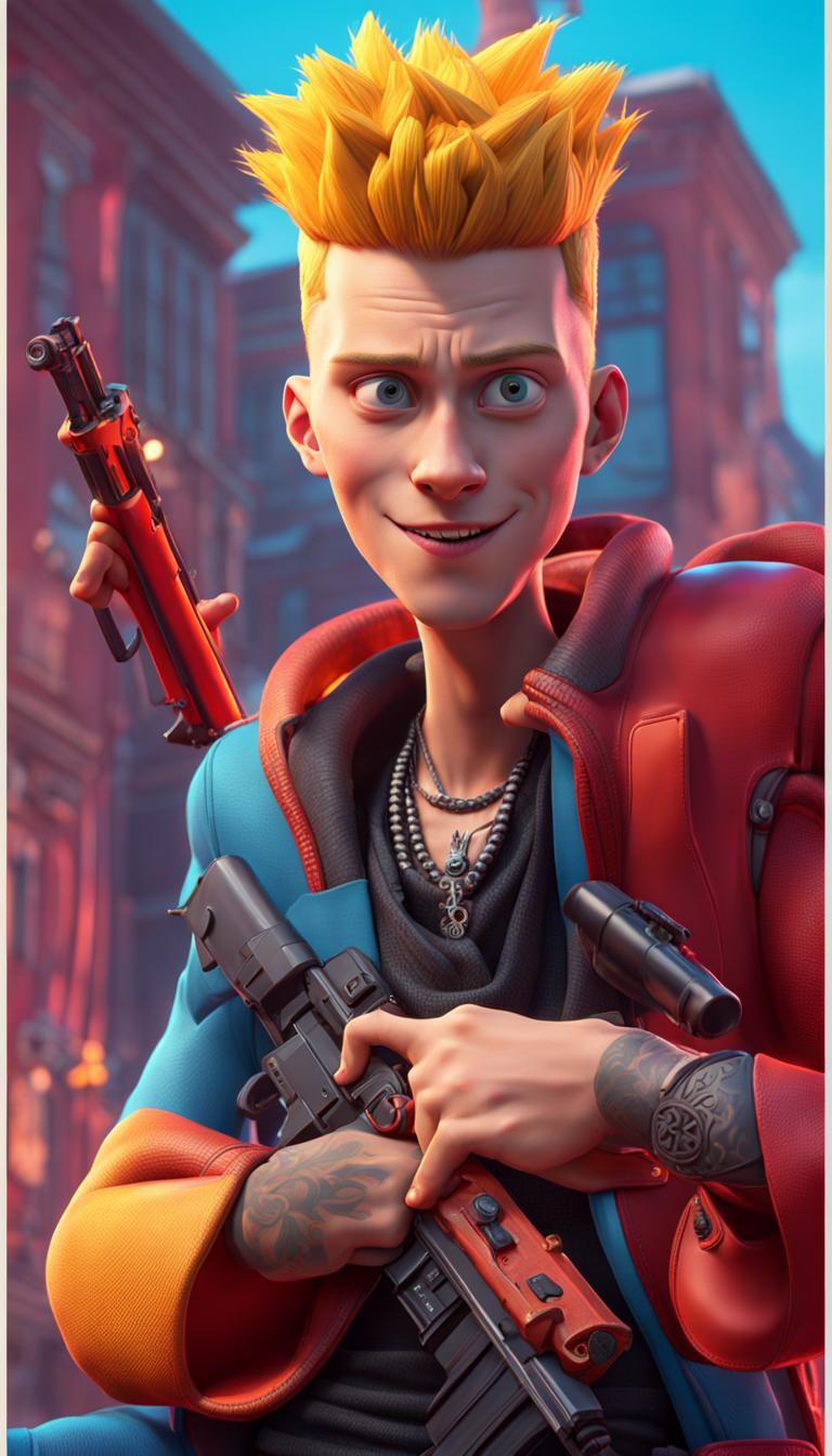 Disney - Machine Gun Kelly - AI Generated Artwork - NightCafe Creator