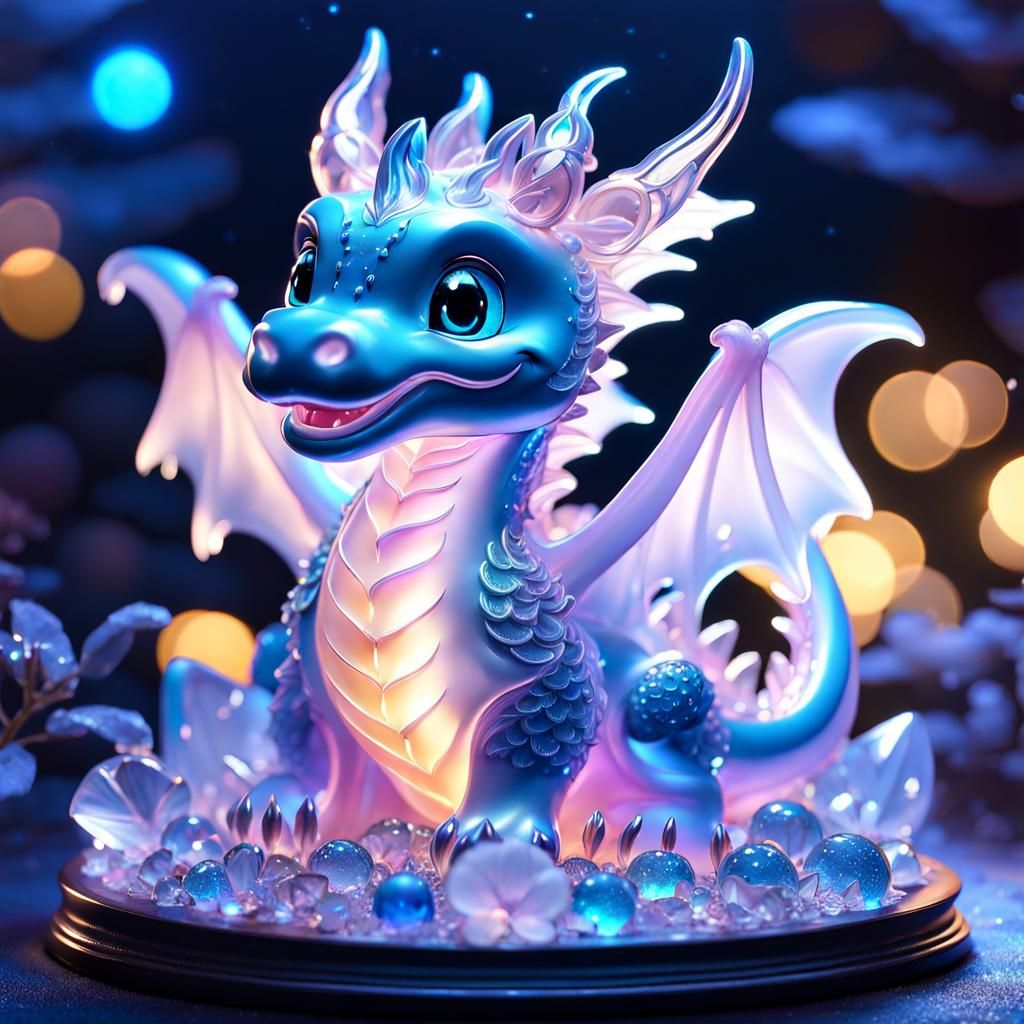 Translucent baby dragon - AI Generated Artwork - NightCafe Creator