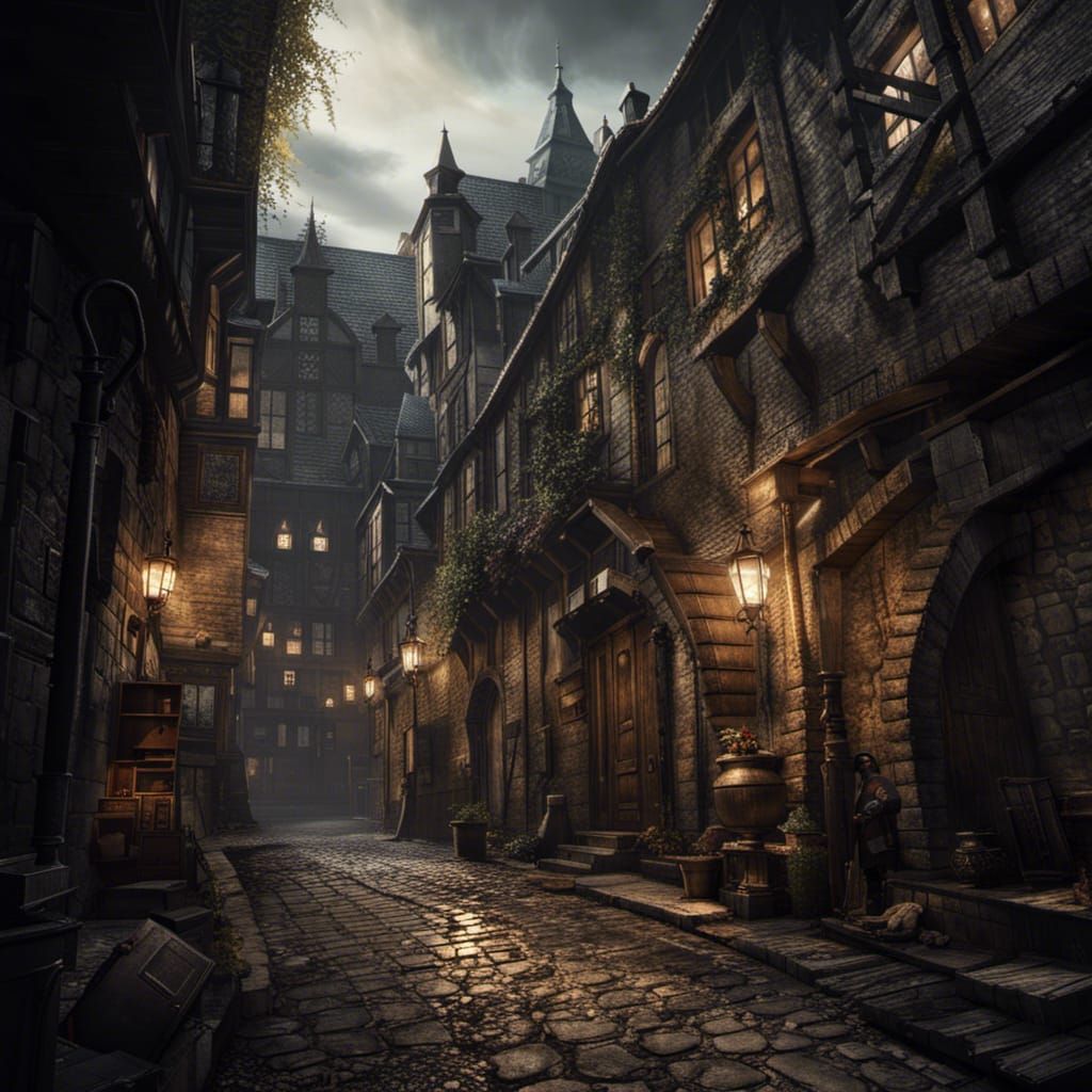 Mordheim alley - AI Generated Artwork - NightCafe Creator