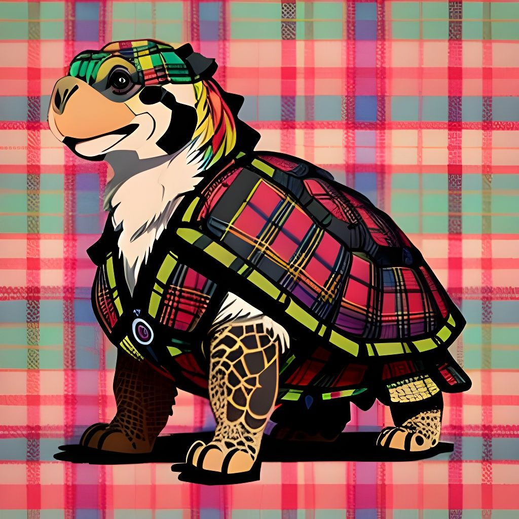 Plaid creature - AI Generated Artwork - NightCafe Creator