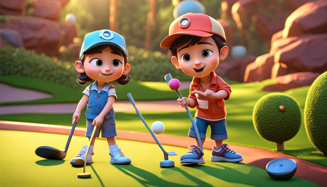 Chibi Mini Golf - AI Generated Artwork - NightCafe Creator