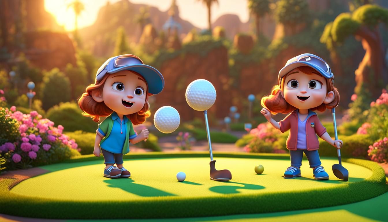 Chibi Mini Golf - AI Generated Artwork - NightCafe Creator