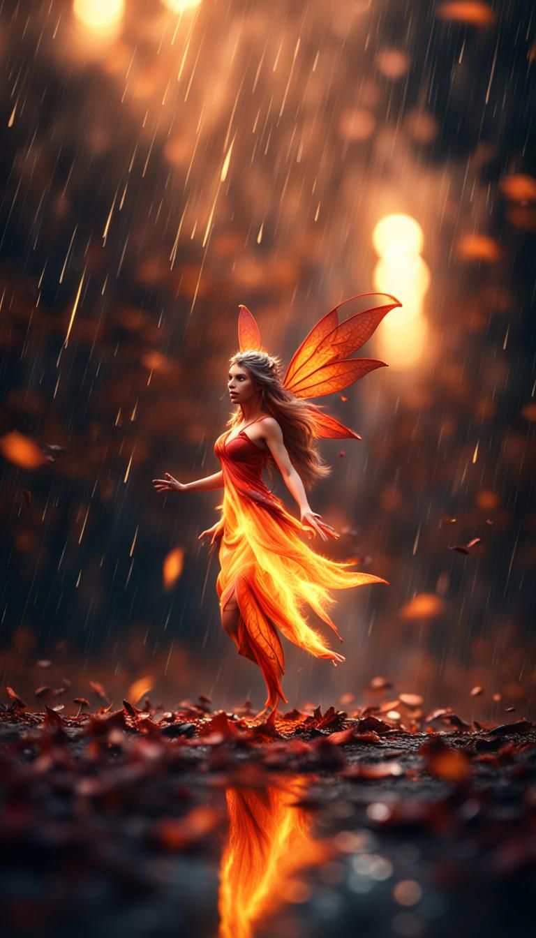 Fire Fairy - AI Generated Artwork - NightCafe Creator
