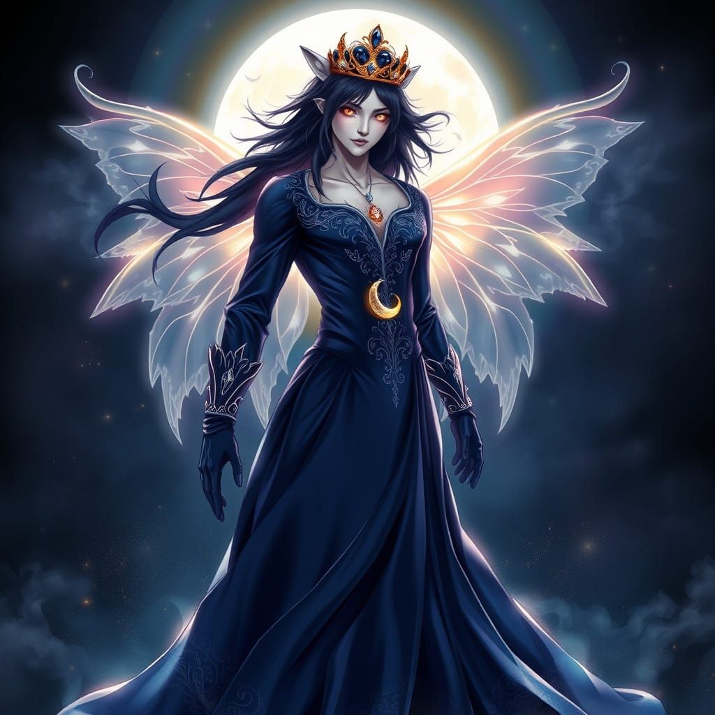 Ethereal Male Figure in Supernatural Attire - AI Art