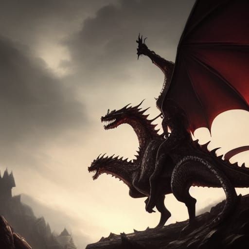 Knight riding a dragon - AI Generated Artwork - NightCafe Creator