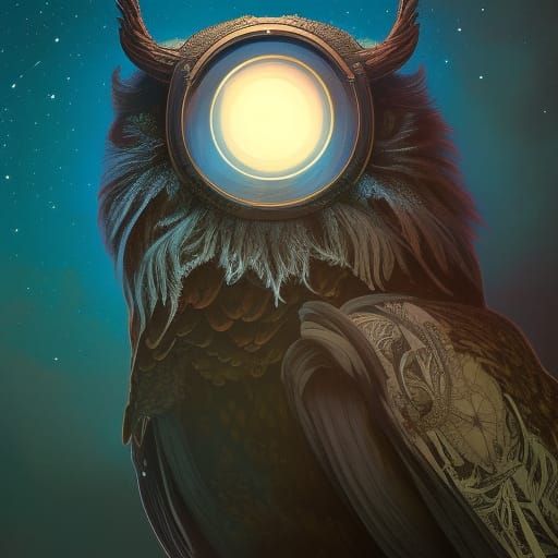 Tech owl - AI Generated Artwork - NightCafe Creator