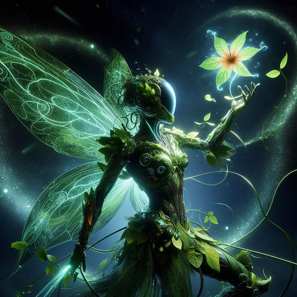 Cyborg Fairy : Casting Flowers Edition - AI Generated Artwork ...