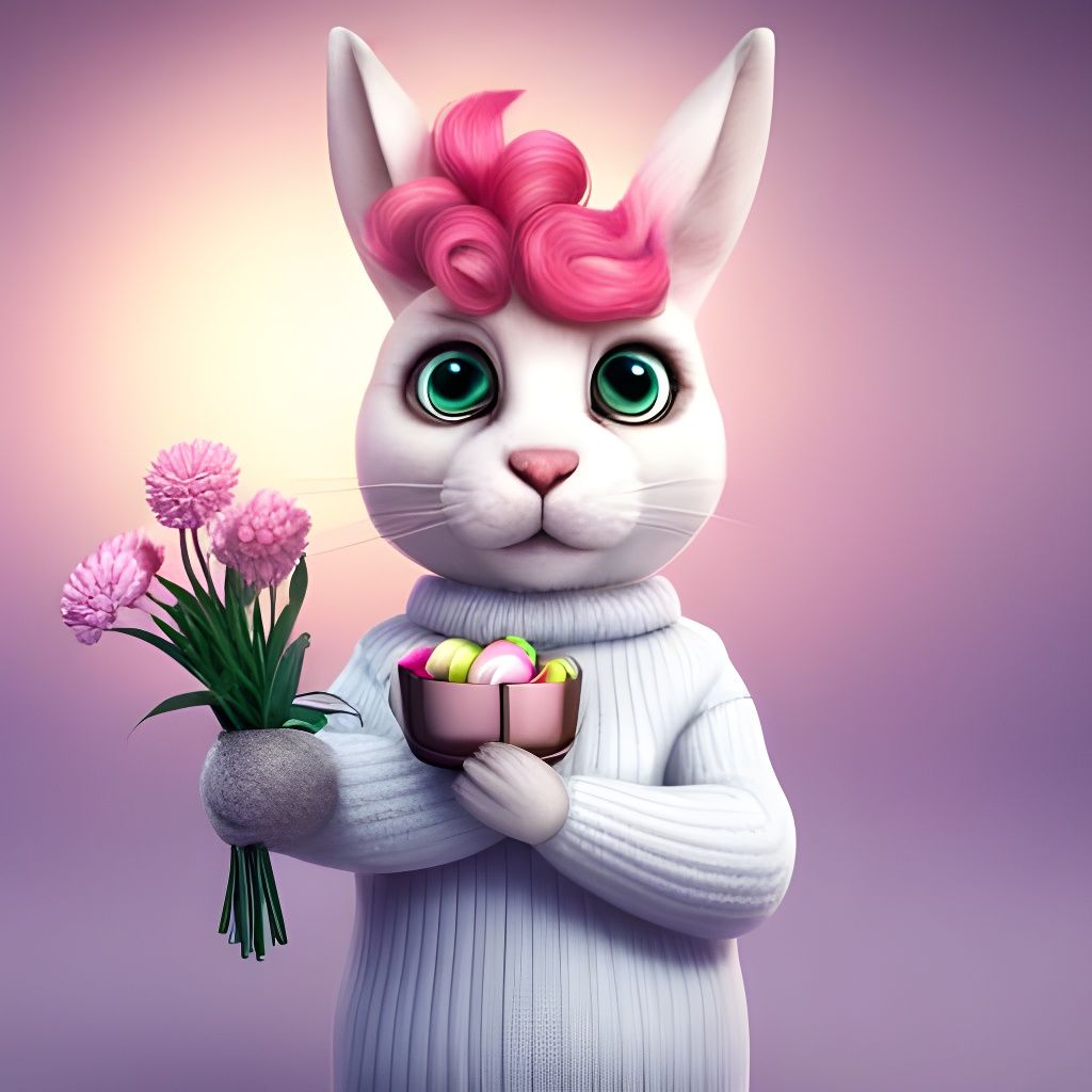 Easter bunny - AI Generated Artwork - NightCafe Creator