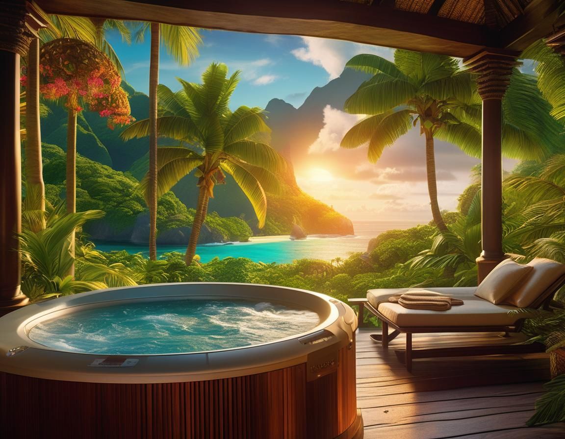 Paradise Island - AI Generated Artwork - NightCafe Creator