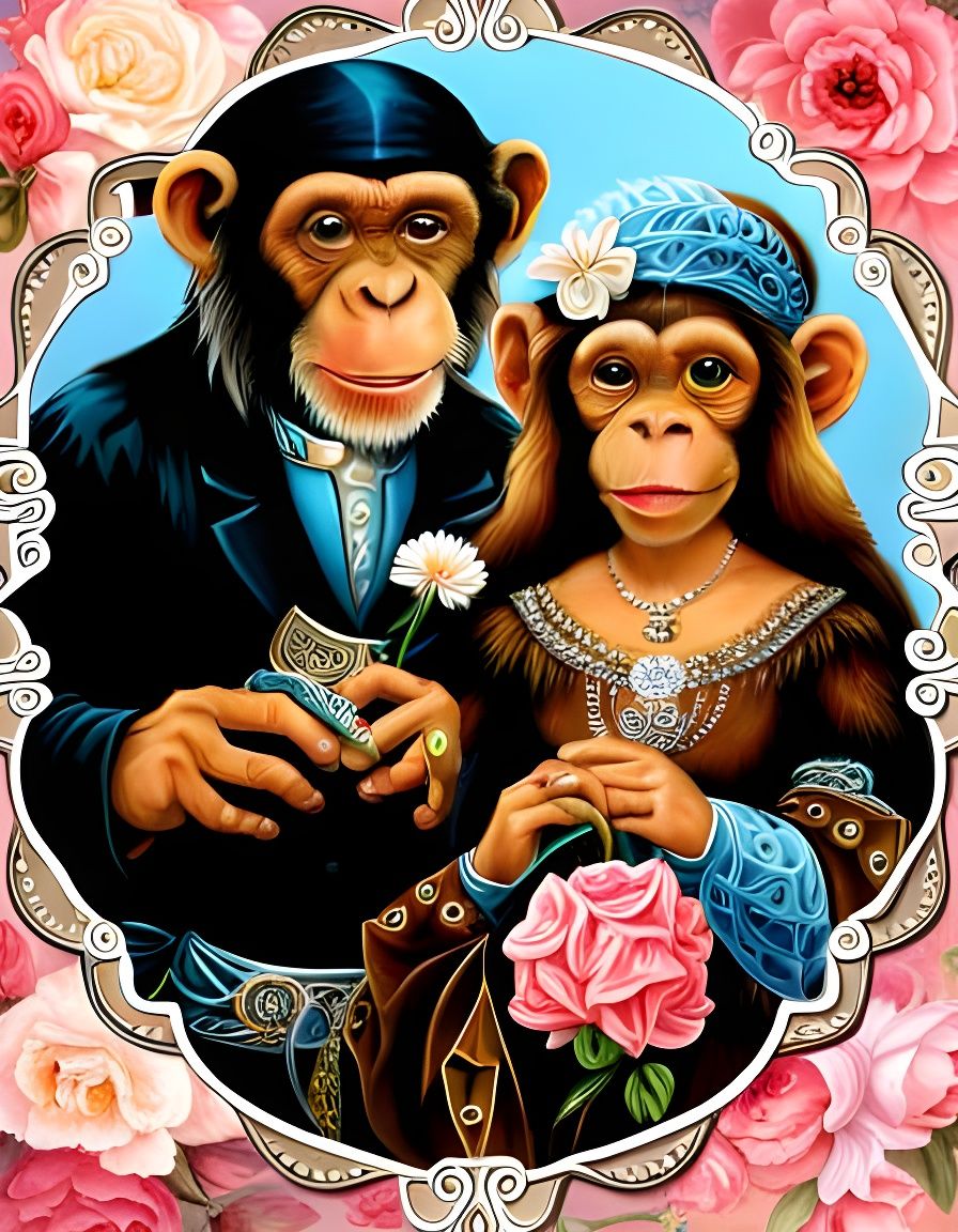 Monkey Wedding - AI Generated Artwork - NightCafe Creator