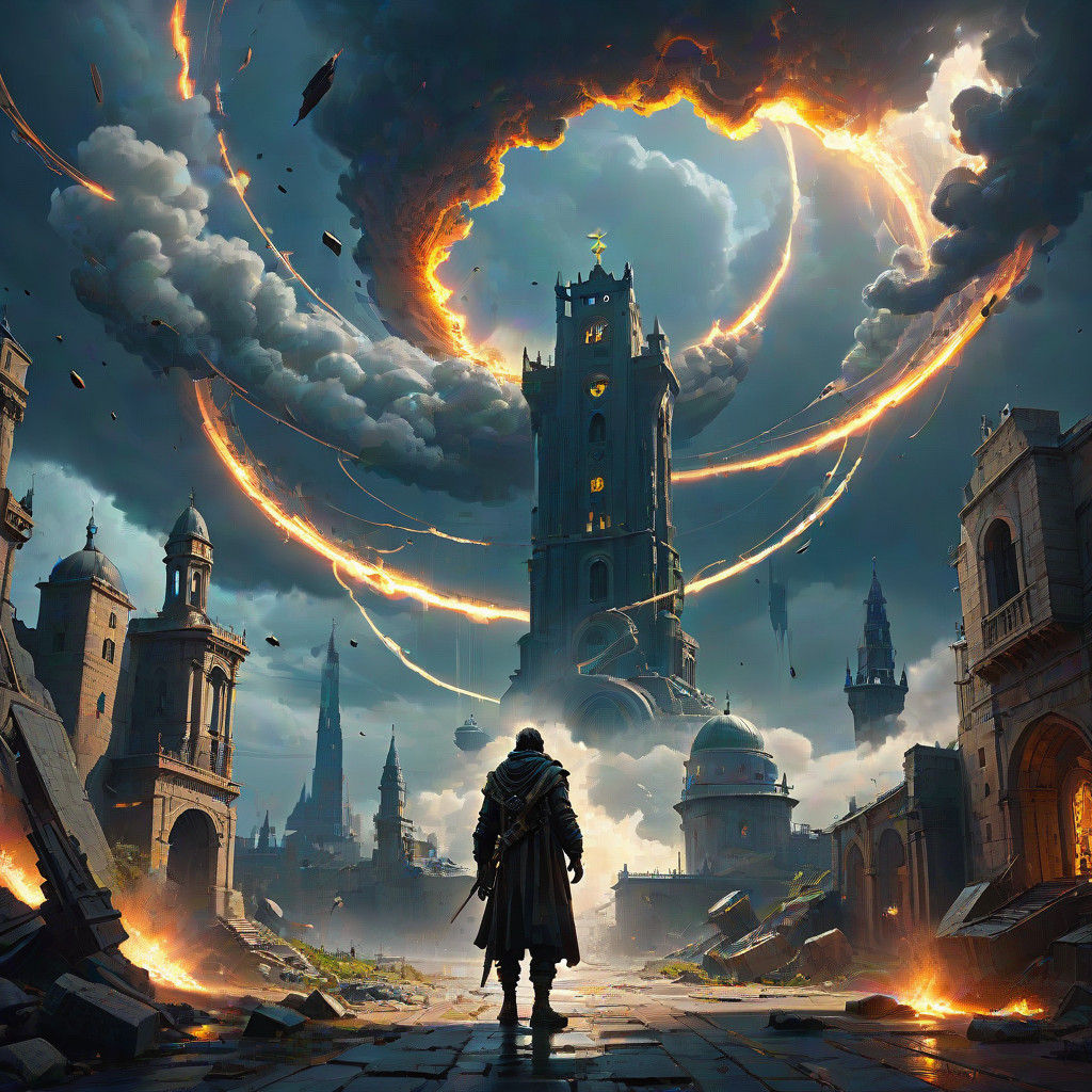 Prophet of Judgment in Mystical Jerusalem - AI Art