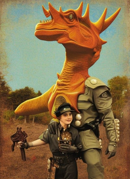 Dino Police - AI Generated Artwork - NightCafe Creator