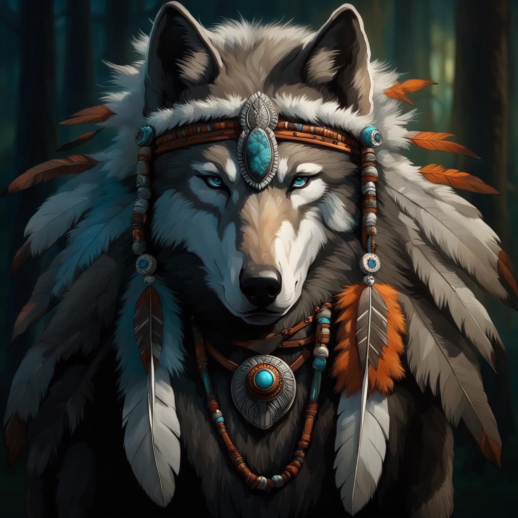 wolf native - AI Generated Artwork - NightCafe Creator