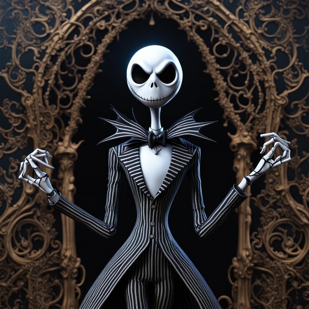 Jack skellington lace - AI Generated Artwork - NightCafe Creator