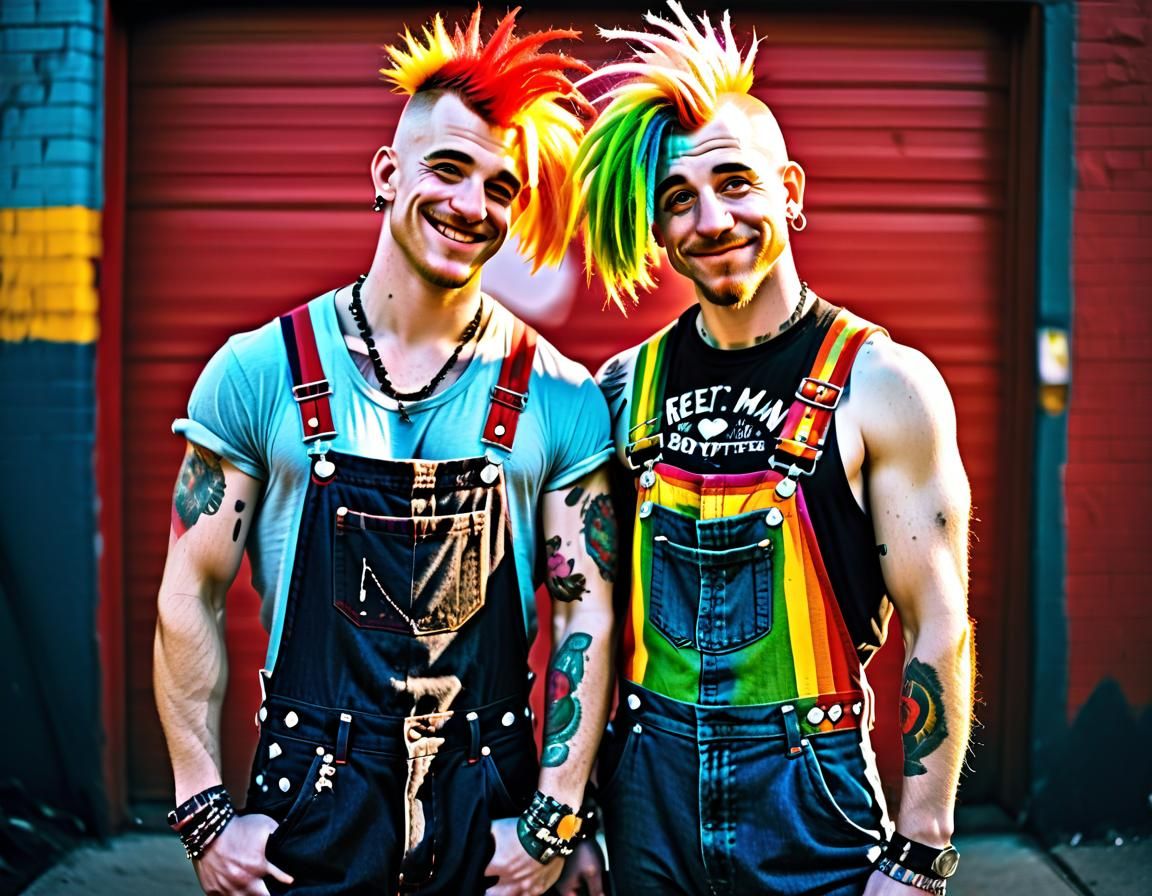 Cute colorful punkers - AI Generated Artwork - NightCafe Creator