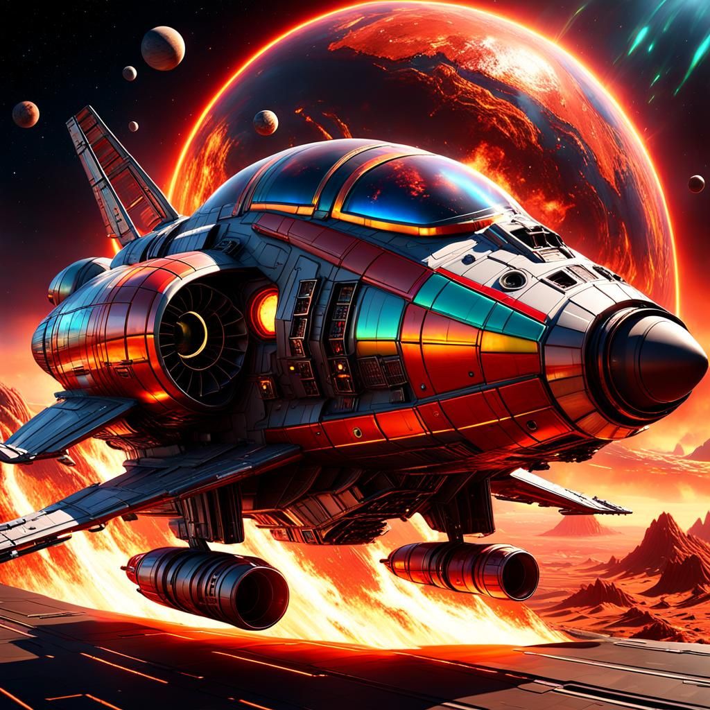 Jet Engines Turbo Spaceship - AI Generated Artwork - NightCafe Creator