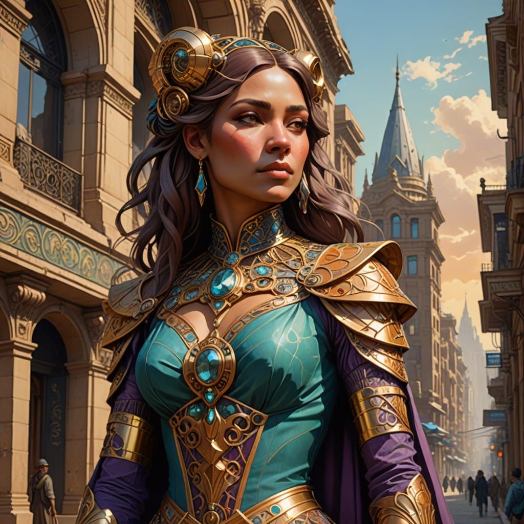 Surreal Cairo Street Scene with Living Sphinx in V... - AI Art