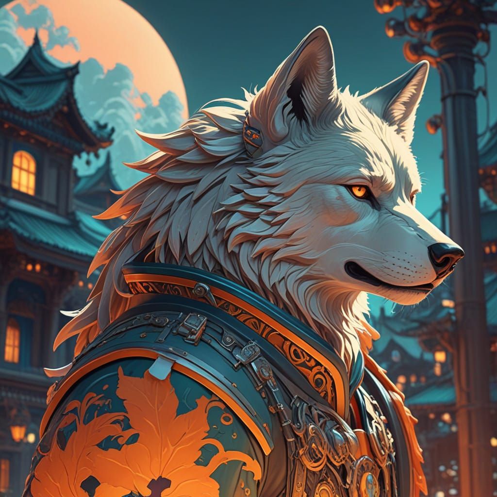 the wolf hidden inside me 8k resolution concept art by Greg Rutkowski ...