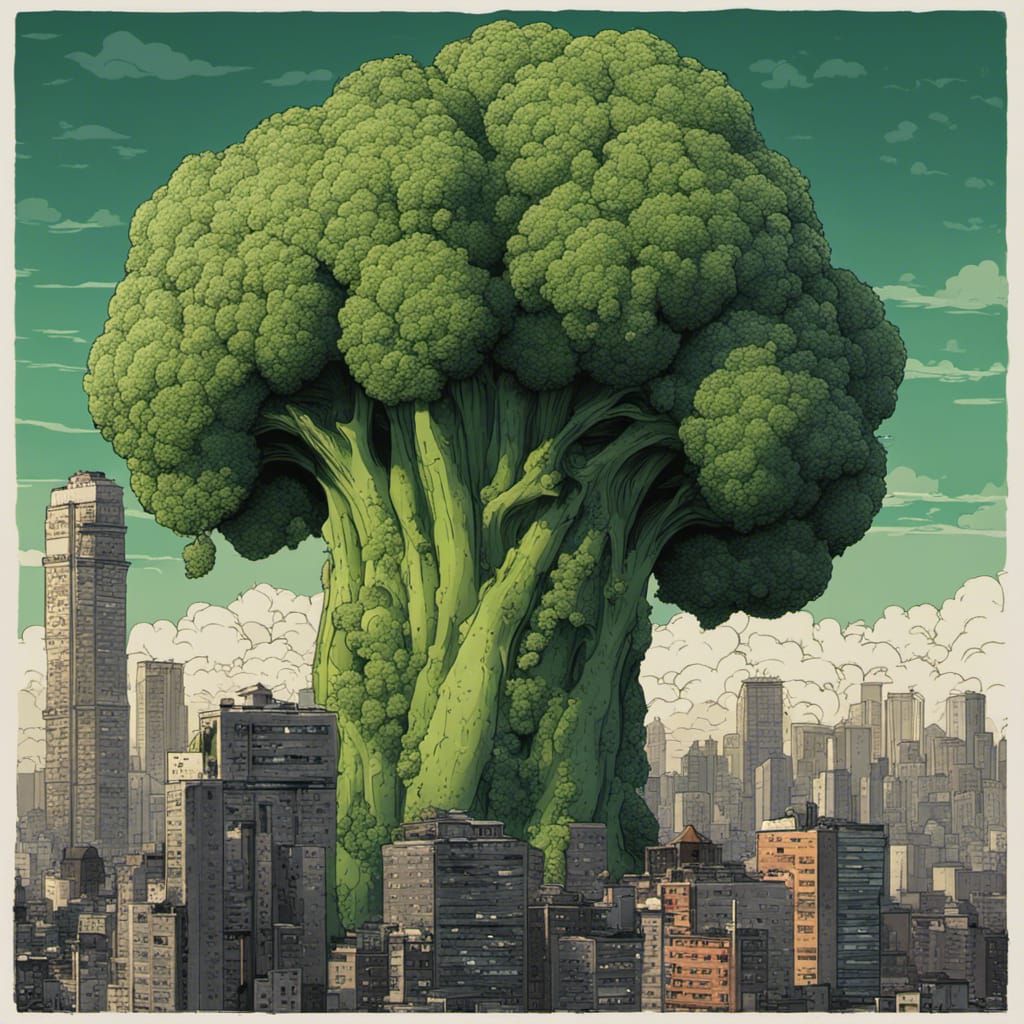 Giant broccoli. - AI Generated Artwork - NightCafe Creator