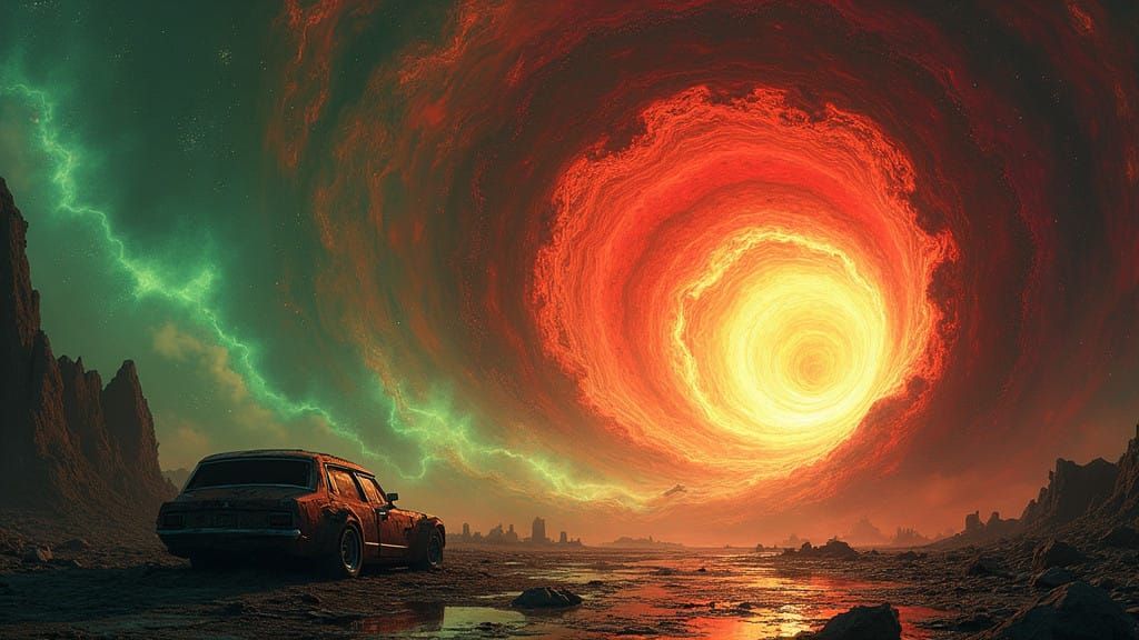 The Rift: First Version - Cosmic Rift in Vibrant, Ethereal C...