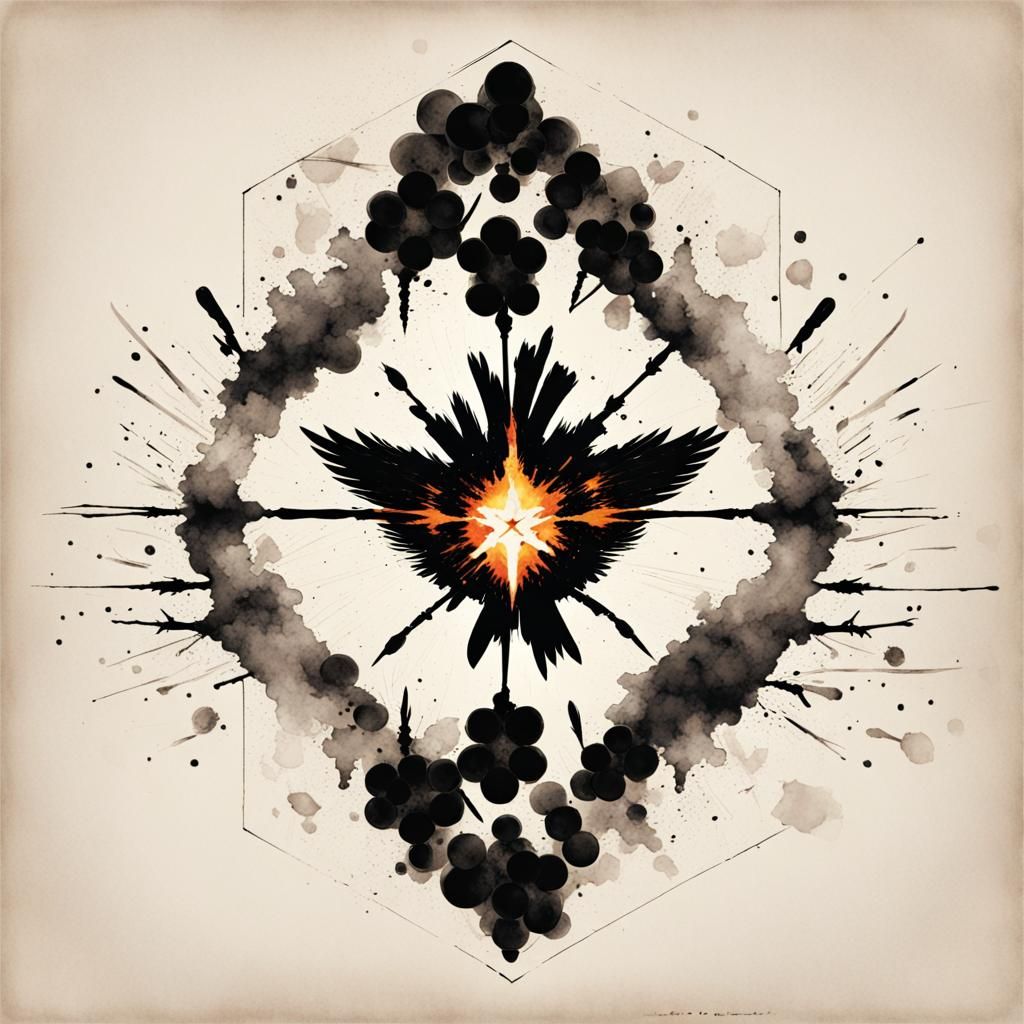 Explosion of ink - AI Generated Artwork - NightCafe Creator