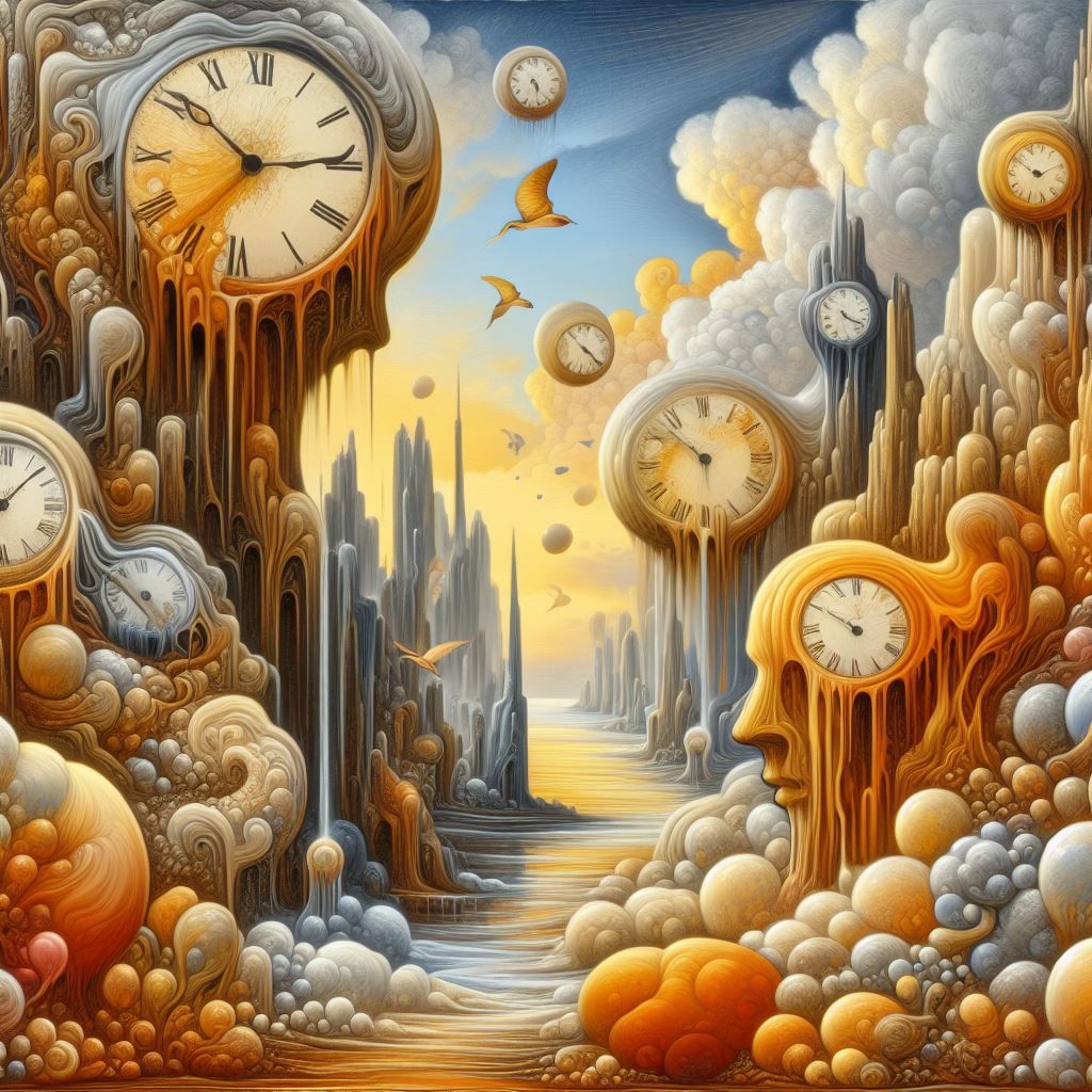 Melting Clocks - AI Generated Artwork - NightCafe Creator