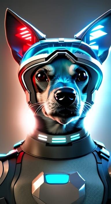 Sci Fi Dog - AI Generated Artwork - NightCafe Creator