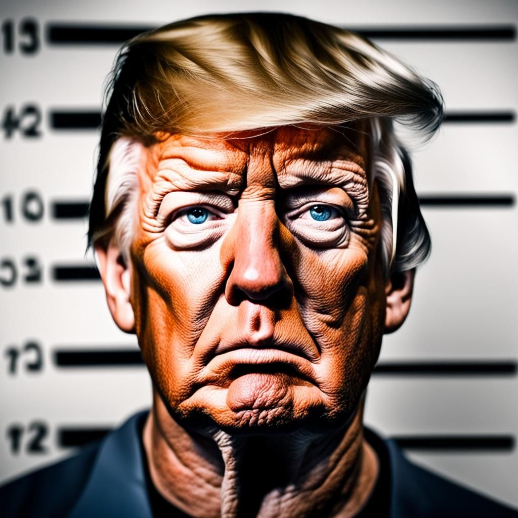 Trump mugshot - AI Generated Artwork - NightCafe Creator