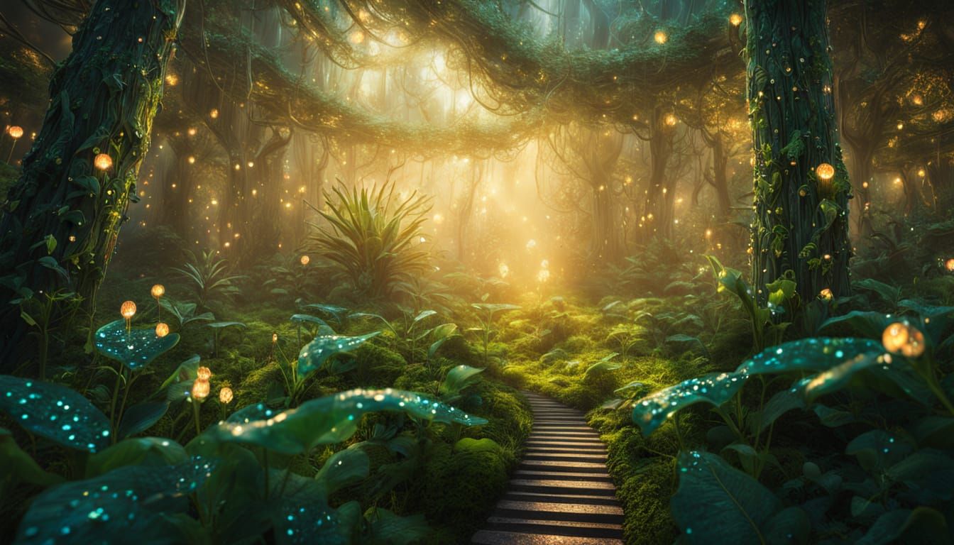 Futuristic Green Solarpunk Settlement Greenhouse