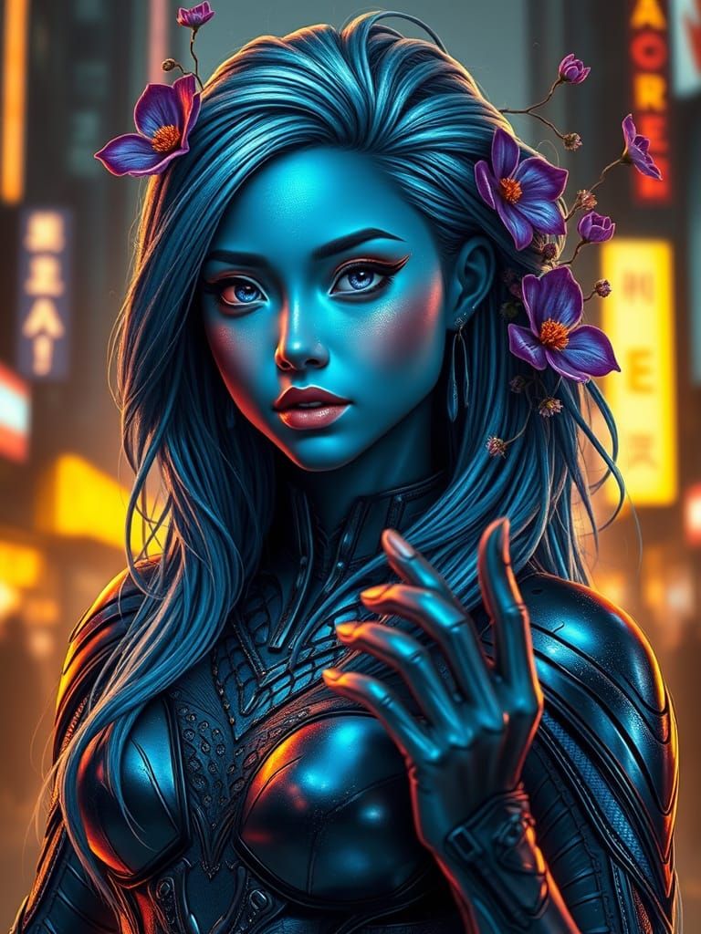 Sci-Fi Fantasy Alien Woman Portrait