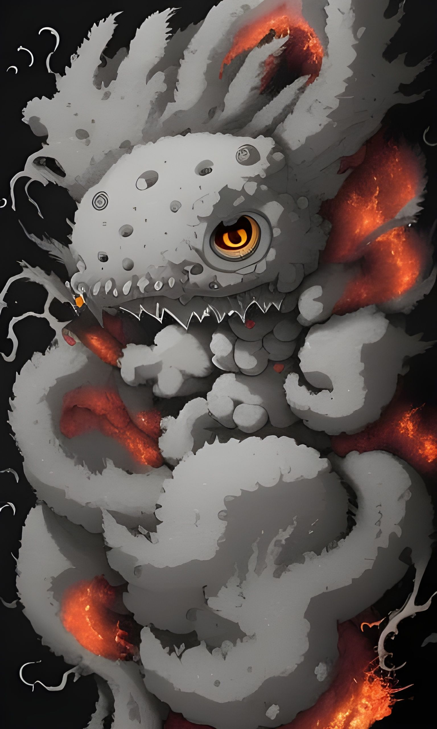 Fluffy Fluid Monster - AI Generated Artwork - NightCafe Creator