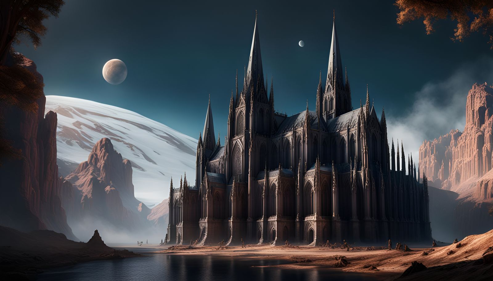Gothic Cathedral on Jupiter - AI Generated Artwork - NightCafe Creator