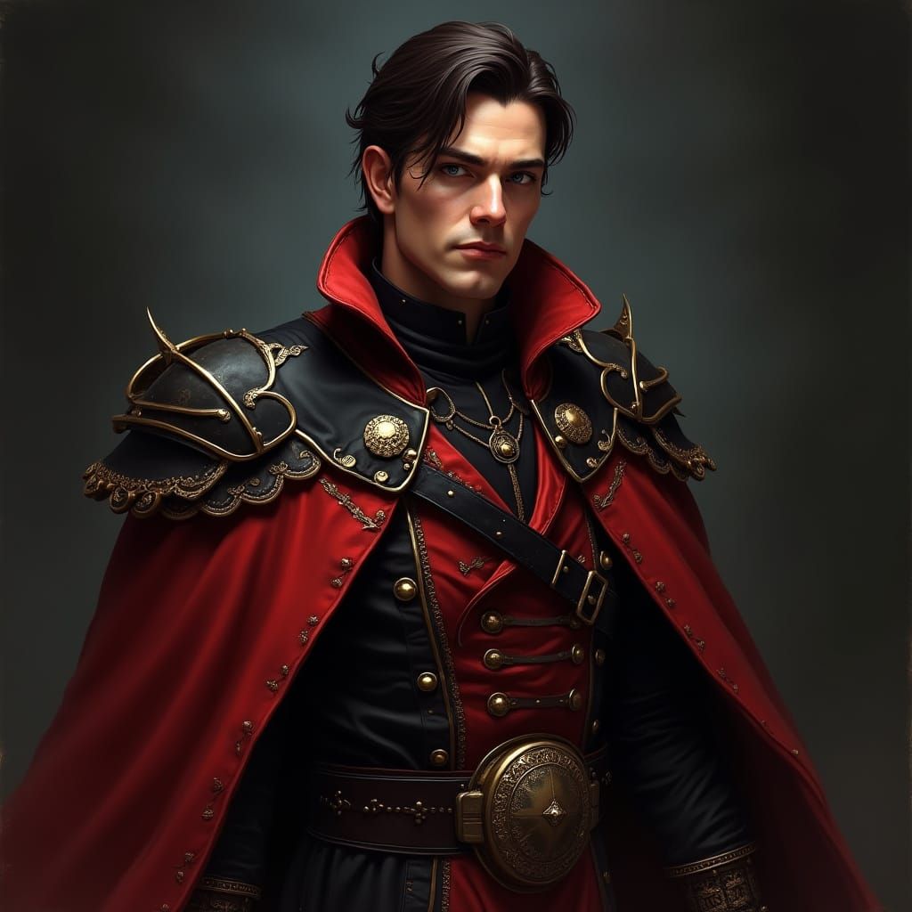 Warhammer 40k Rogue Trader Heinrix Van Calox in Da... - AI Art