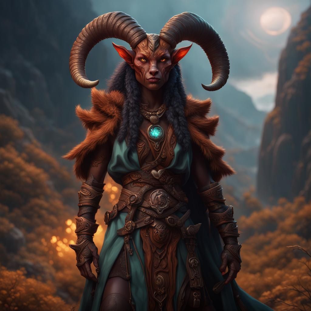 Tribal faun druid / barbarian - AI Generated Artwork - NightCafe Creator