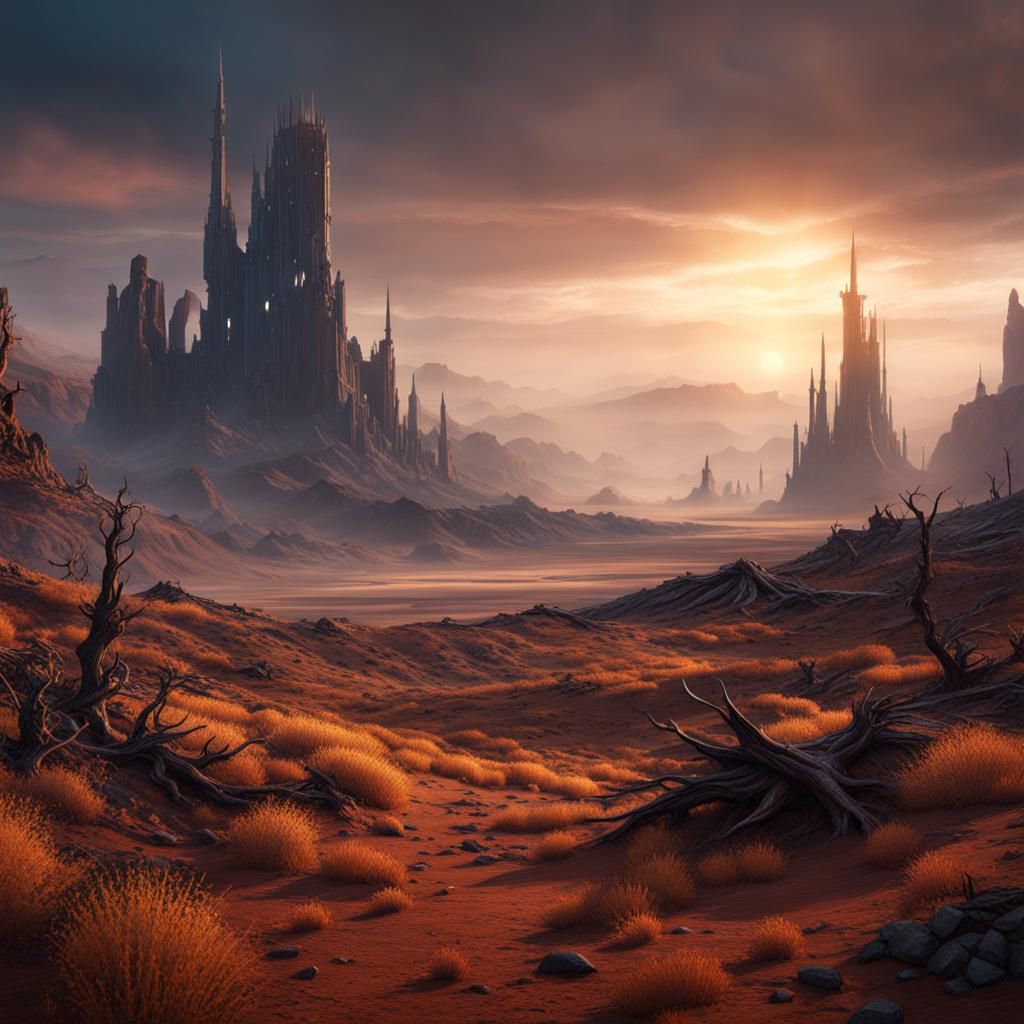 Desolate wasteland - AI Generated Artwork - NightCafe Creator