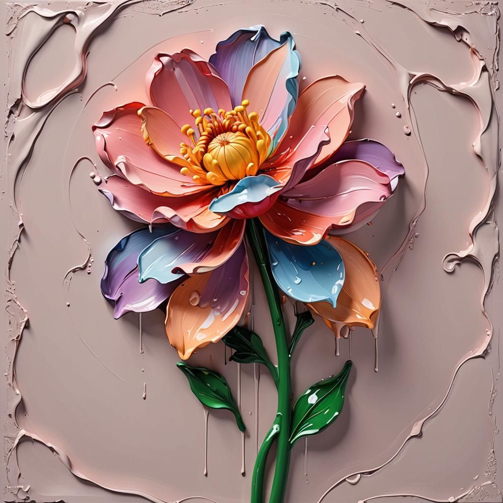 Melting Flower - AI Generated Artwork - NightCafe Creator