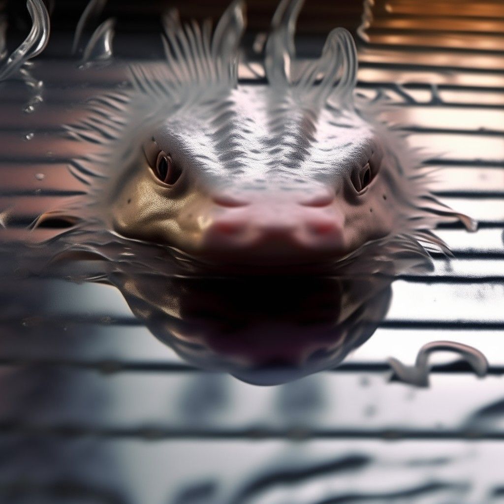 Mexican Walking Fish On Polished Aluminum - AI Generated Artwork ...