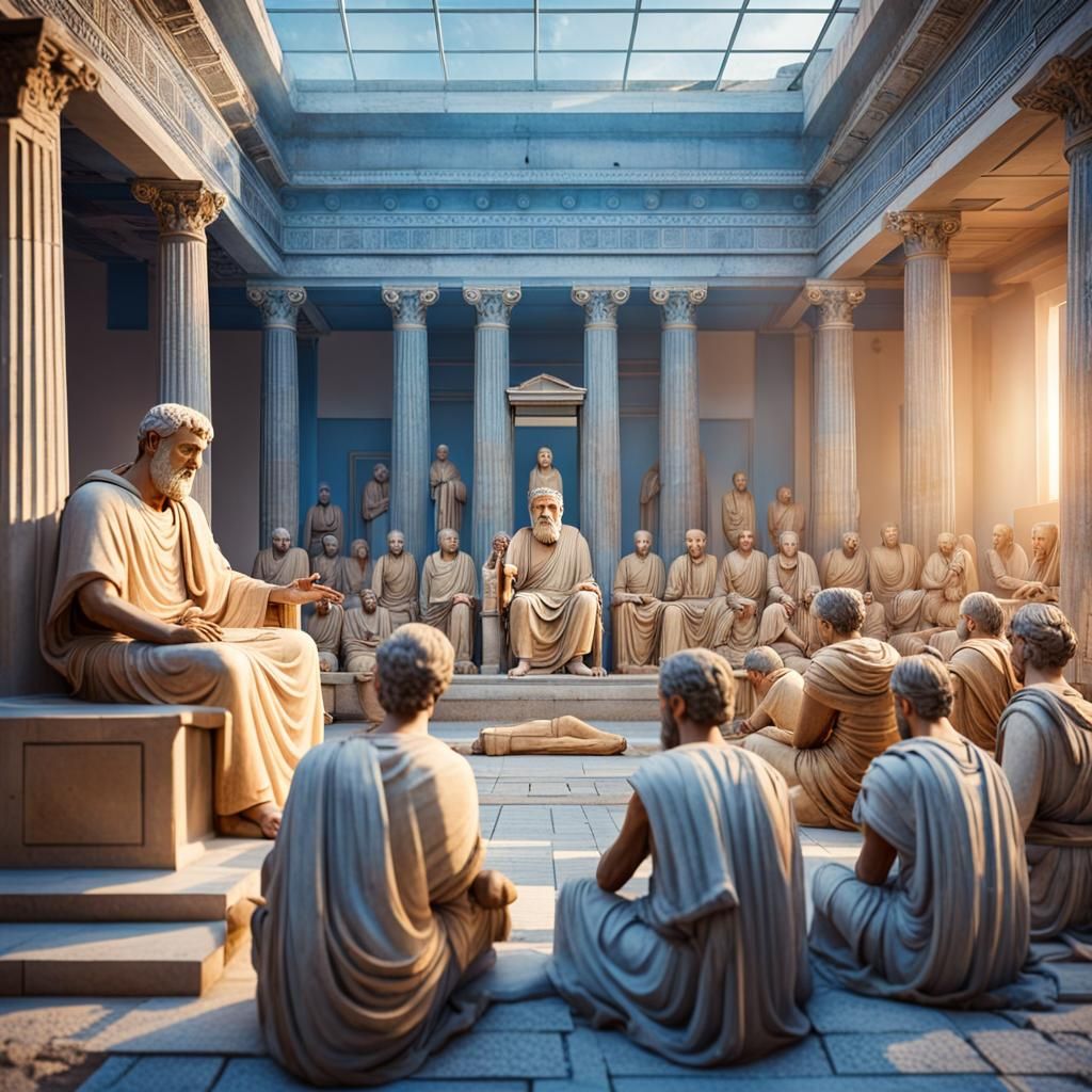 Stoic School - AI Generated Artwork - NightCafe Creator