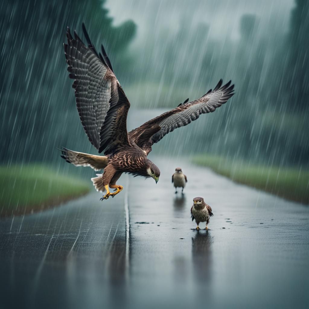 Stealth mode activated - Epic Cinematic Hawk Chase in the Ra...