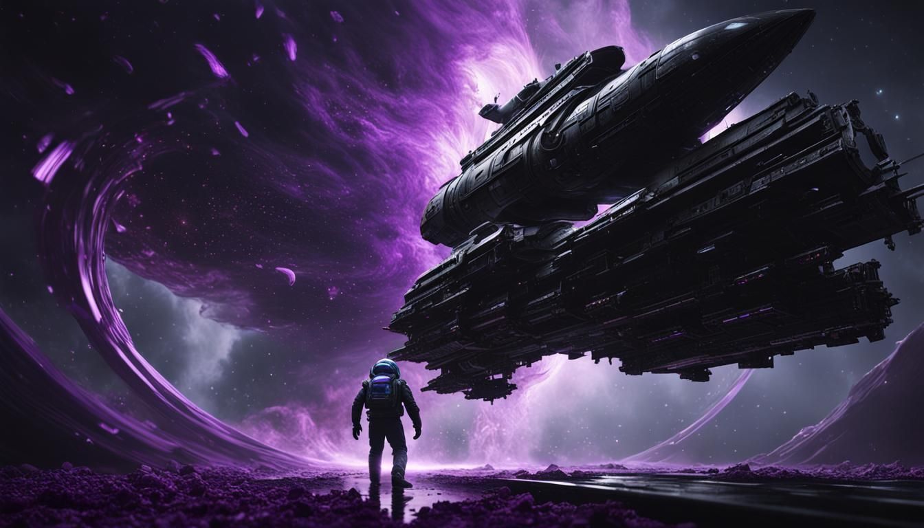 Rescue from Liquid Space - Epic Spacecraft Dives into Violet...